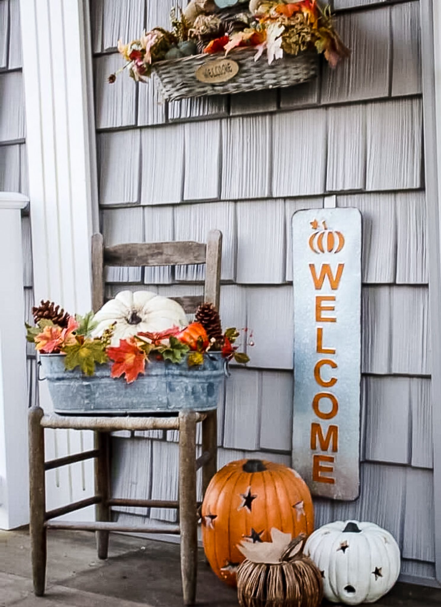 Decorating a Rustic Style Fall Porch - Cottage On Bunker Hill