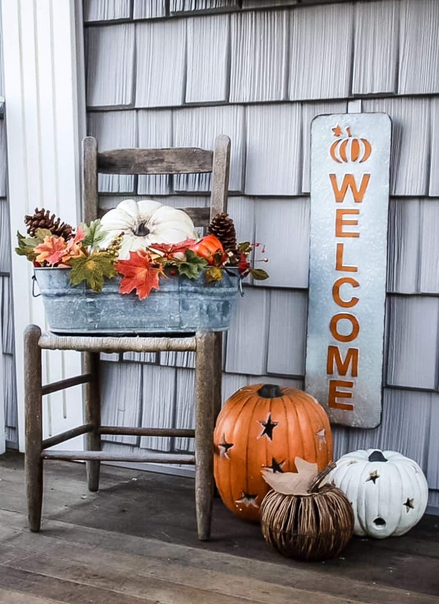 Decorating a Rustic Style Fall Porch - Cottage On Bunker Hill