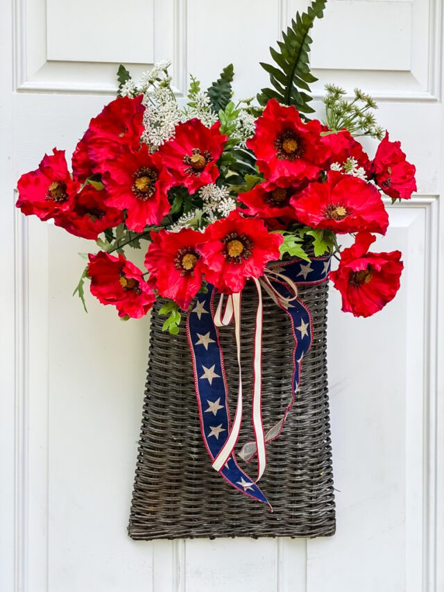How to Make A Patriotic Summer Door Basket - Cottage On Bunker Hill
