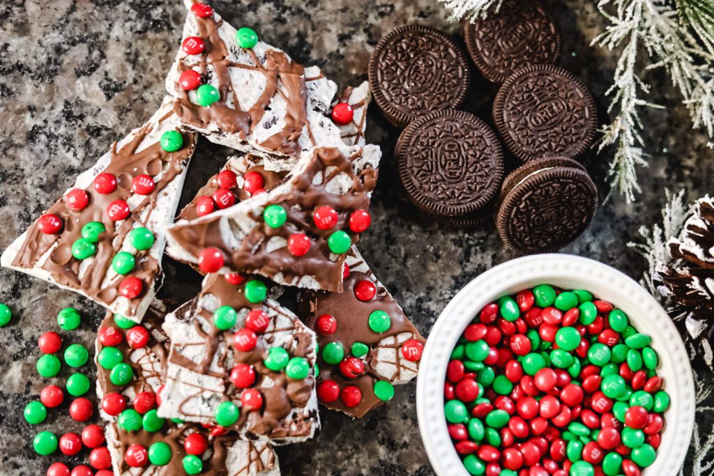 Easy Double Chocolate Holiday Oreo Bark - Cottage On Bunker Hill