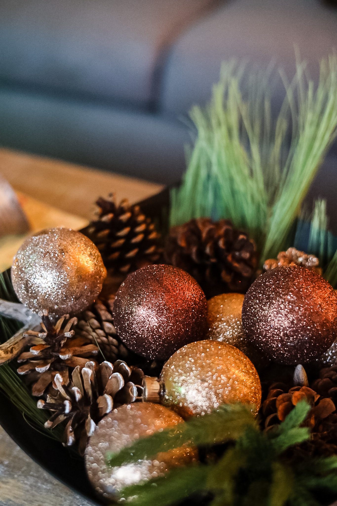 Easy to Make Glass Metallic Glitter Ornaments - Cottage On Bunker Hill