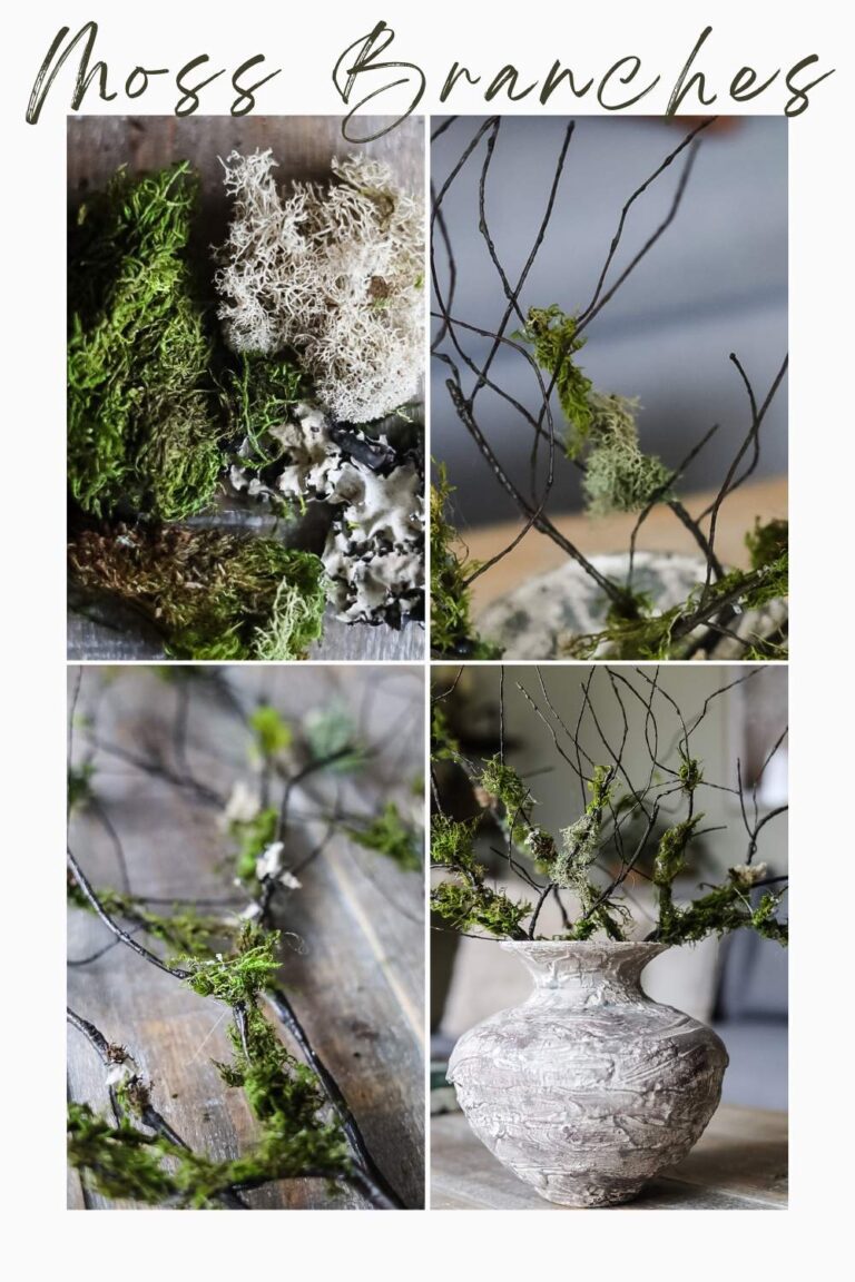 DIY Moss Branches: A Quick and Easy Nature Craft - Cottage On Bunker Hill