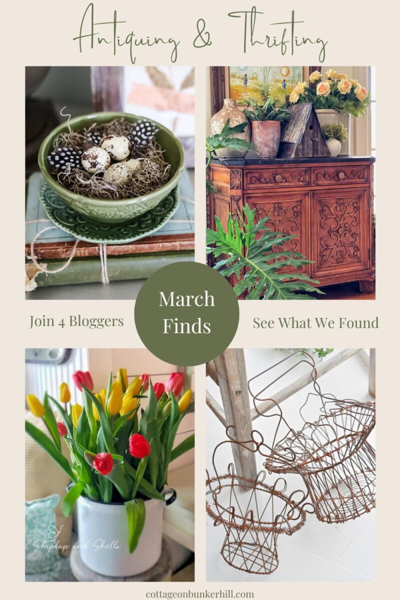 Spring Decorating Ideas From the Thrift Store - Cottage On Bunker Hill