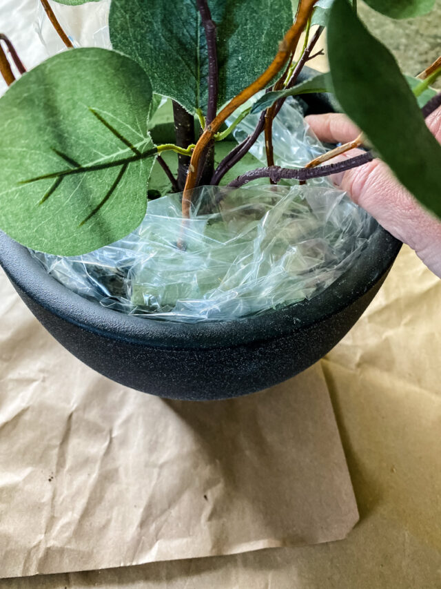 How to Make a Faux Potted Eucalyptus Plant - Cottage On Bunker Hill