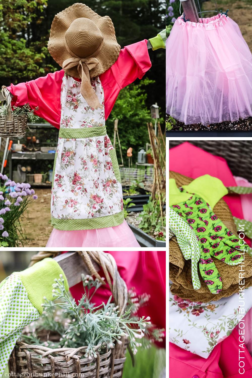 DIY Garden Girl Scarecrow – A Cottage Garden Favorite - Cottage On ...