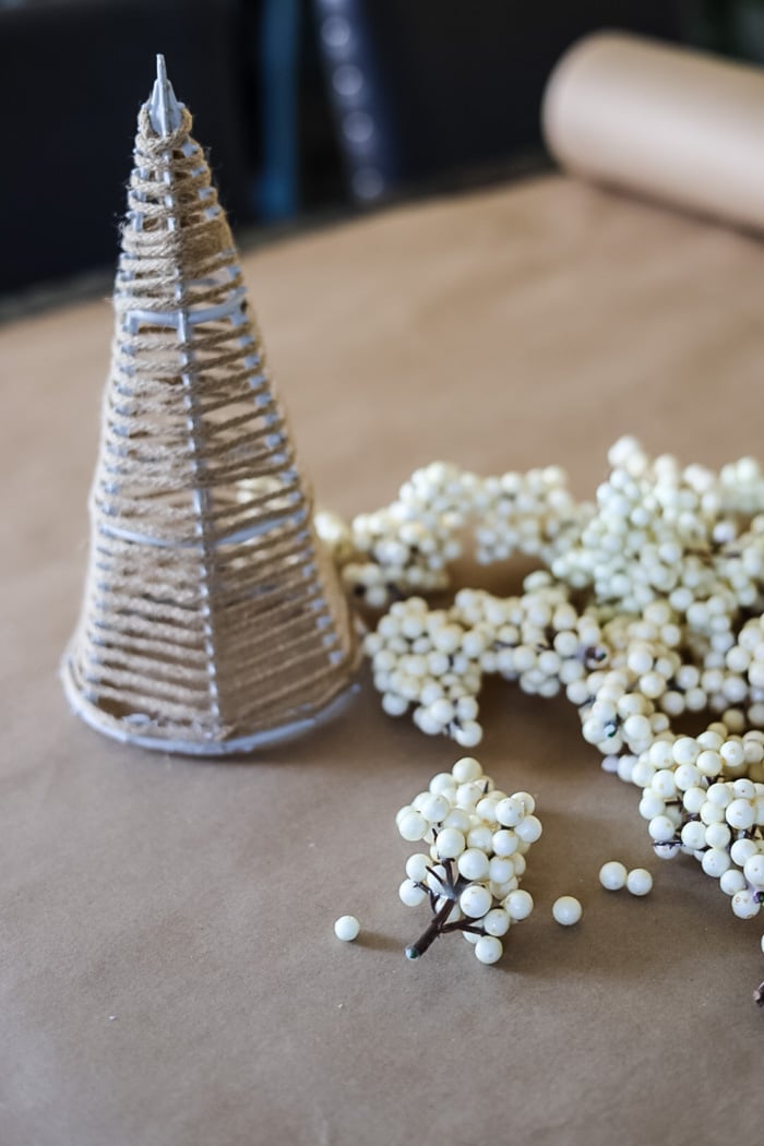 How to Make Gold Berry Topiary Trees from Dollar Tree Tinsel Trees ...