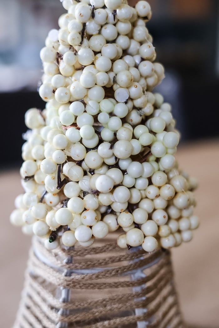 How to Make Gold Berry Topiary Trees from Dollar Tree Tinsel Trees ...
