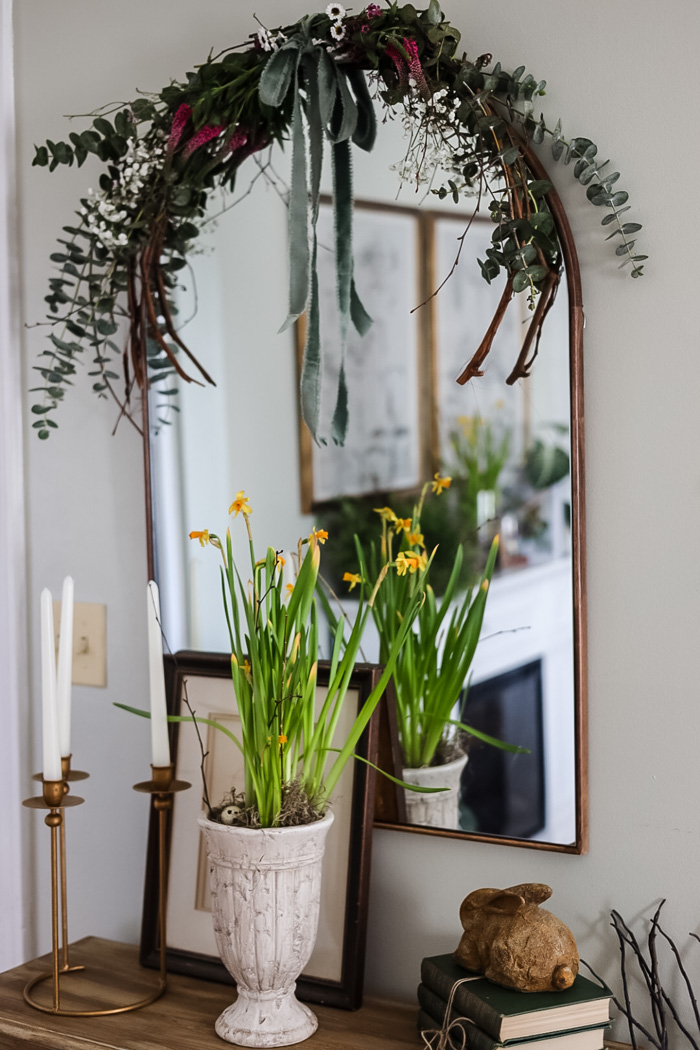 Easy Upcycle: Turn an Old Wreath into a Pretty Floral Swag - Cottage On ...