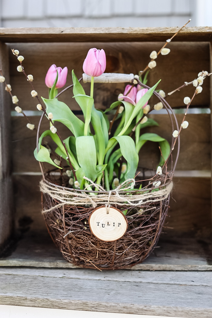 Simple Spring Flower Project: Tulip Basket Tutorial - Cottage On Bunker ...