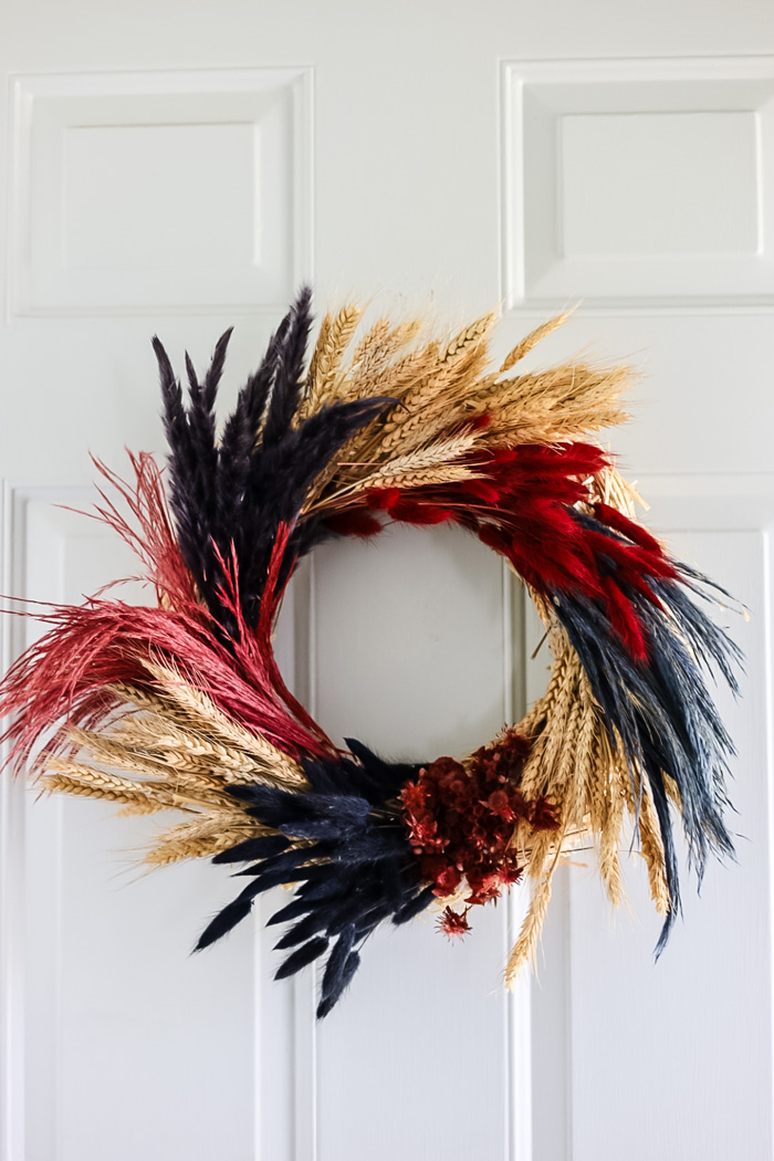 Red, White (and a Touch of Wheat) Wreath: A Patriotic DIY - Cottage On ...