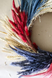 Red, White (and a Touch of Wheat) Wreath: A Patriotic DIY - Cottage On ...