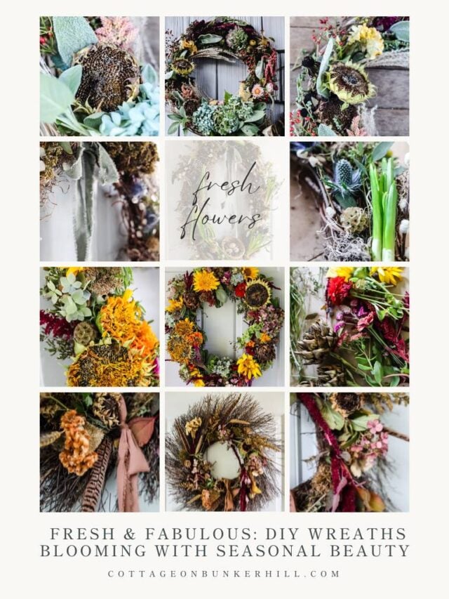 How to Make a Live Spring Wreath with Bulbs - Cottage On Bunker Hill