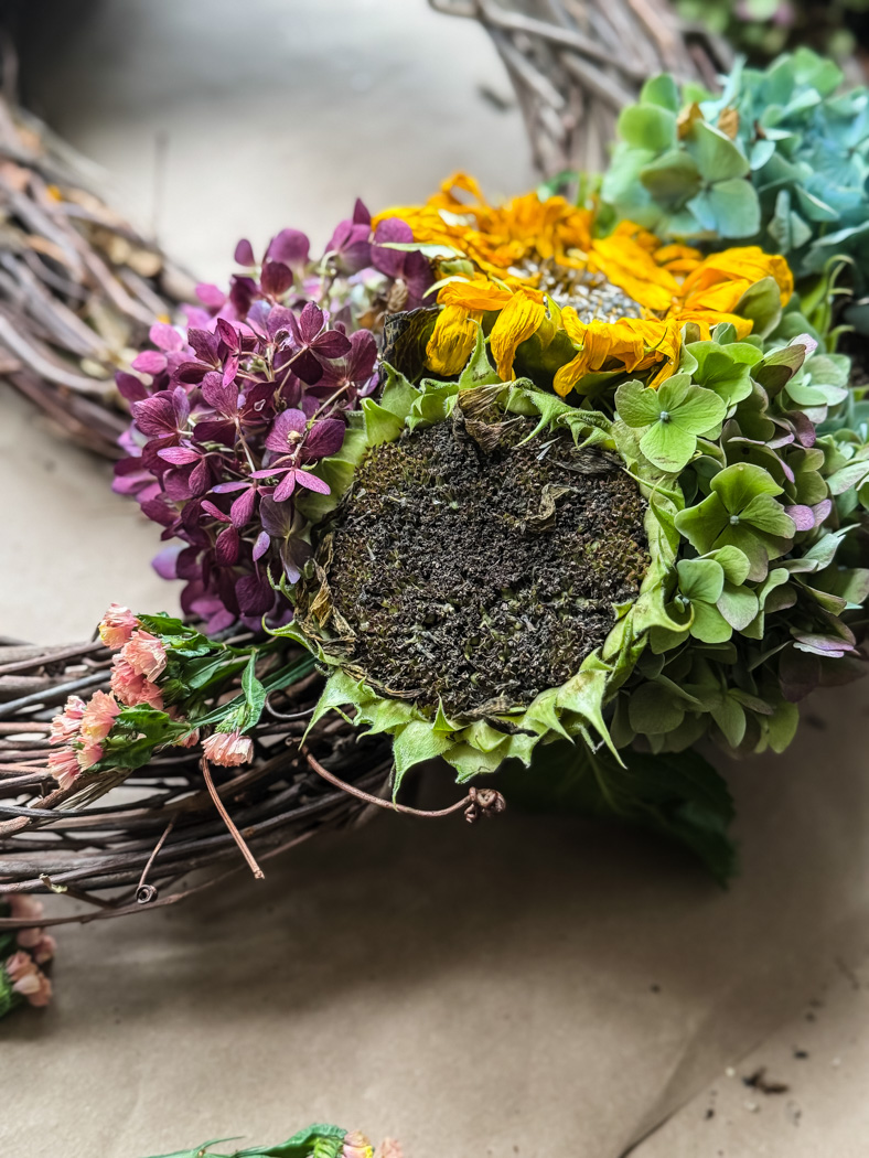 Double Grapevine Pumpkin Wreath: A Floral Fall Welcome - Cottage On ...