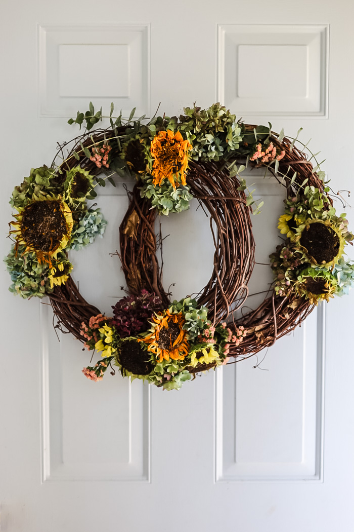Double Grapevine Pumpkin Wreath: A Floral Fall Welcome - Cottage On ...