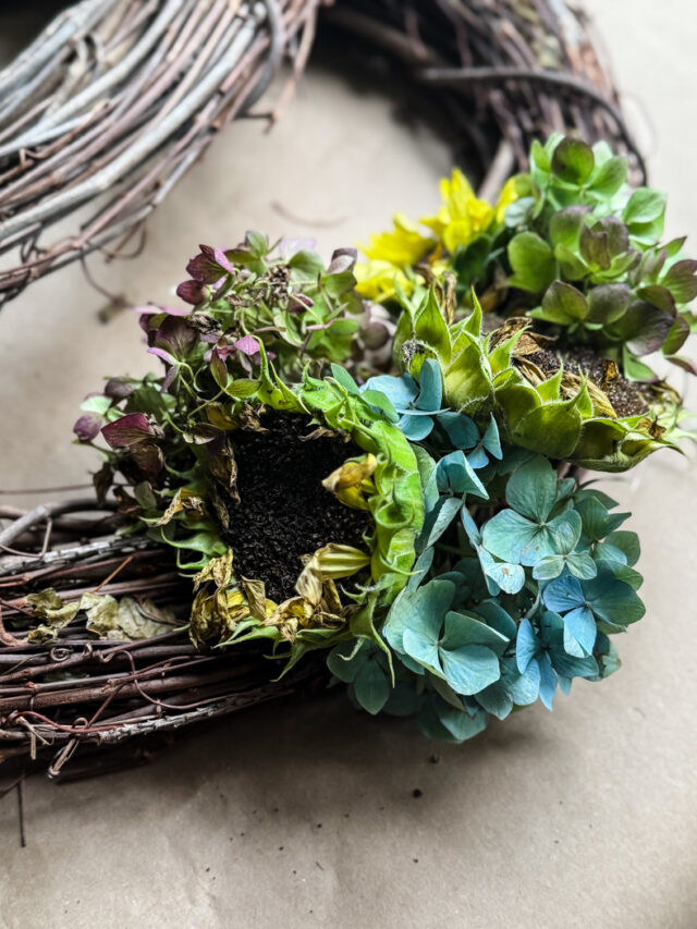 Double Grapevine Pumpkin Wreath: A Floral Fall Welcome - Cottage On ...