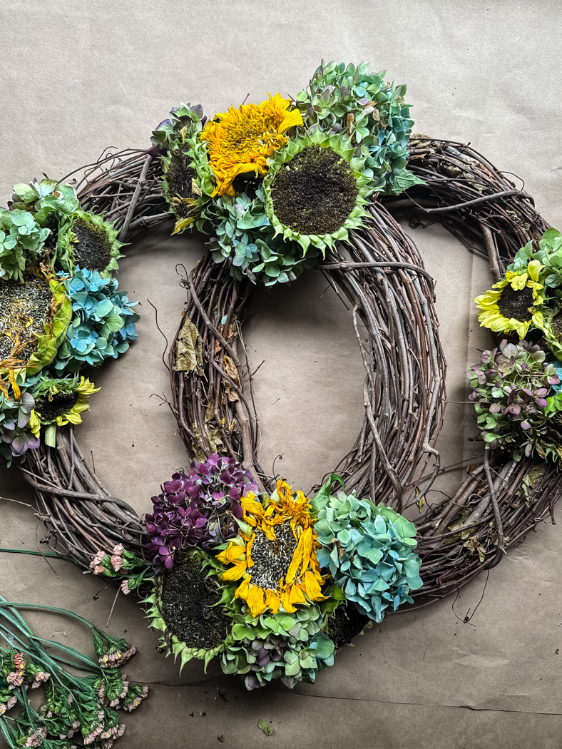 Double Grapevine Pumpkin Wreath: A Floral Fall Welcome - Cottage On ...