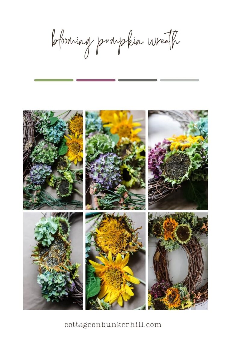 Double Grapevine Pumpkin Wreath: A Floral Fall Welcome - Cottage On ...