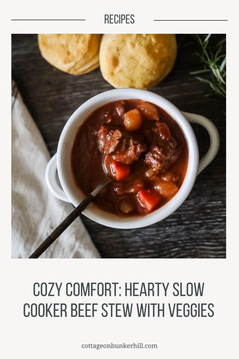 Cozy Comfort: Hearty Slow Cooker Beef Stew with Veggies - Cottage On ...
