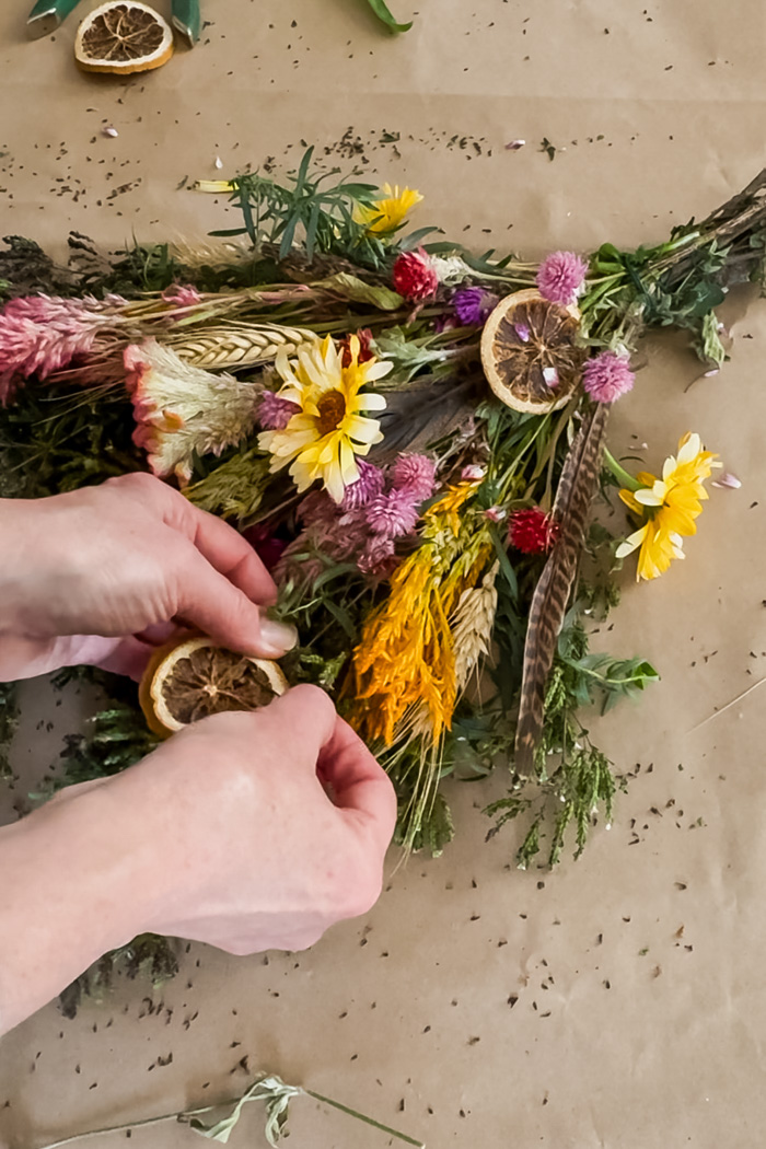 Blooming Broom Magic: A Floral Twist on a Classic Halloween Decoration ...