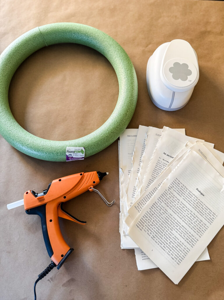 Upcycled Elegance: A Book Page Hydrangea Wreath - Cottage On Bunker Hill