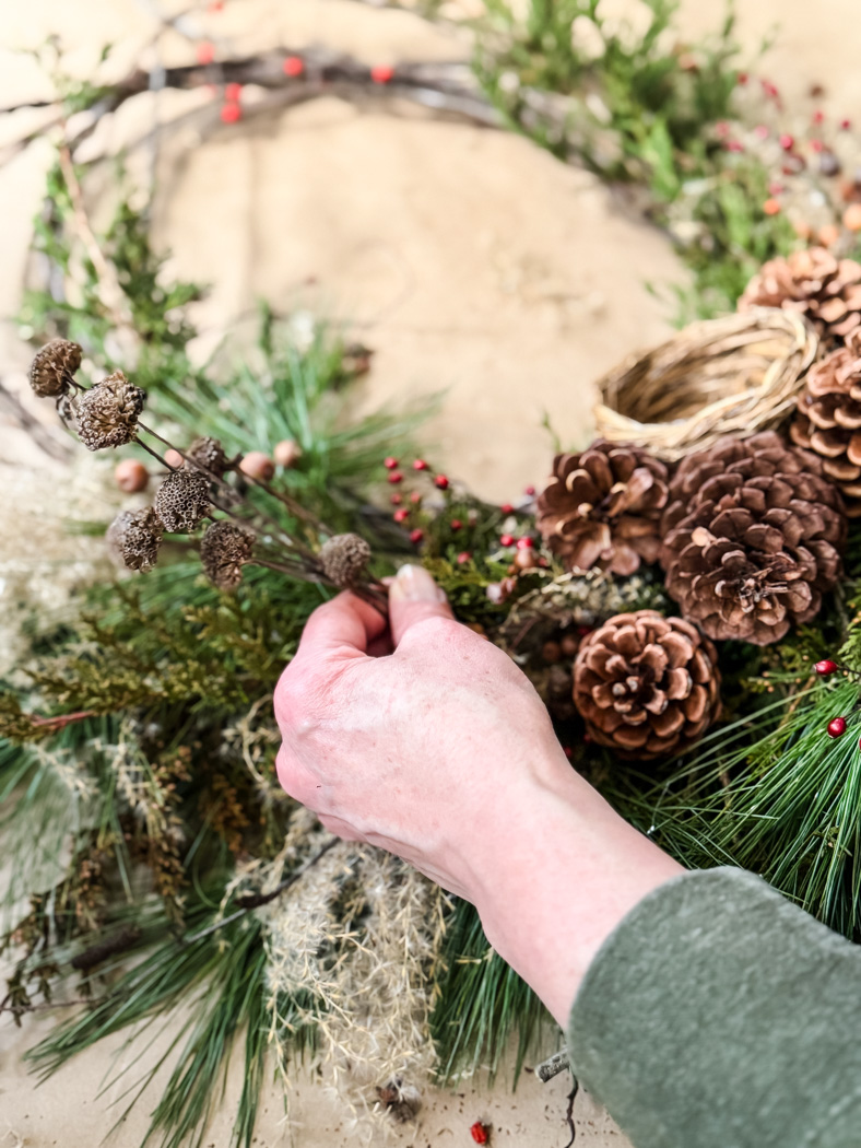 A Walk in the Woods: Crafting a Rustic Winter Wreath - Cottage On ...
