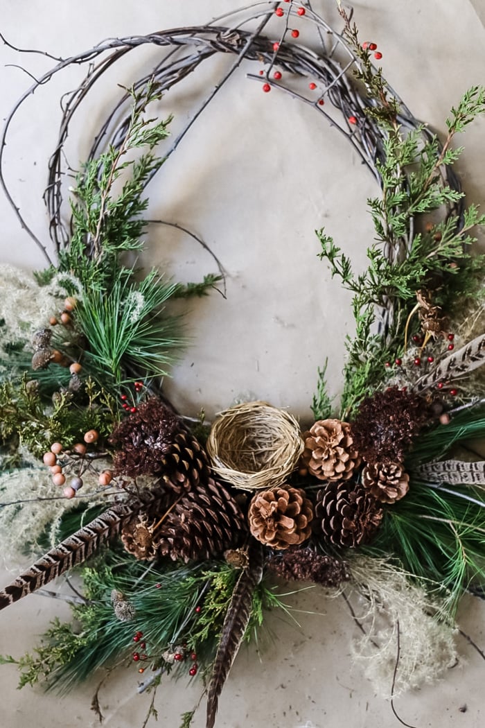 A Walk in the Woods: Crafting a Rustic Winter Wreath - Cottage On ...