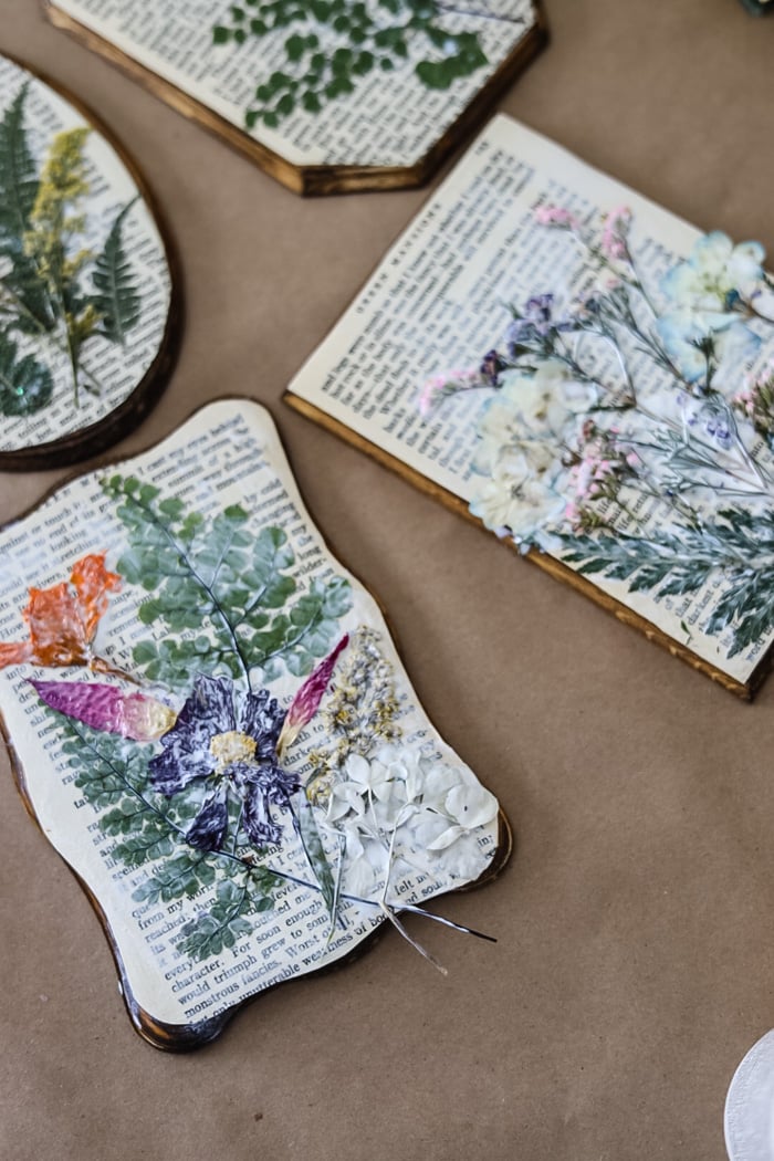 Vintage Vibes: Crafting Decoupage Plaques with Pressed Flowers ...