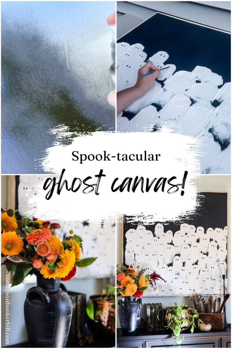 Spook-tacular DIY Ghost Canvas Art in 3 Steps - Cottage On Bunker Hill