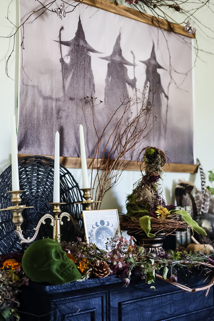 The Pretty Witch Project: DIY Fall Mantel Magic - Cottage On Bunker Hill
