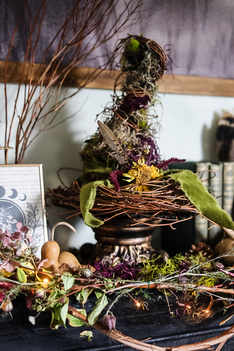 The Pretty Witch Project: DIY Fall Mantel Magic - Cottage On Bunker Hill