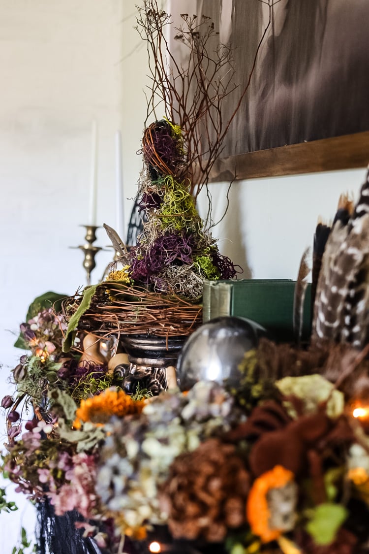 The Pretty Witch Project: DIY Fall Mantel Magic - Cottage On Bunker Hill