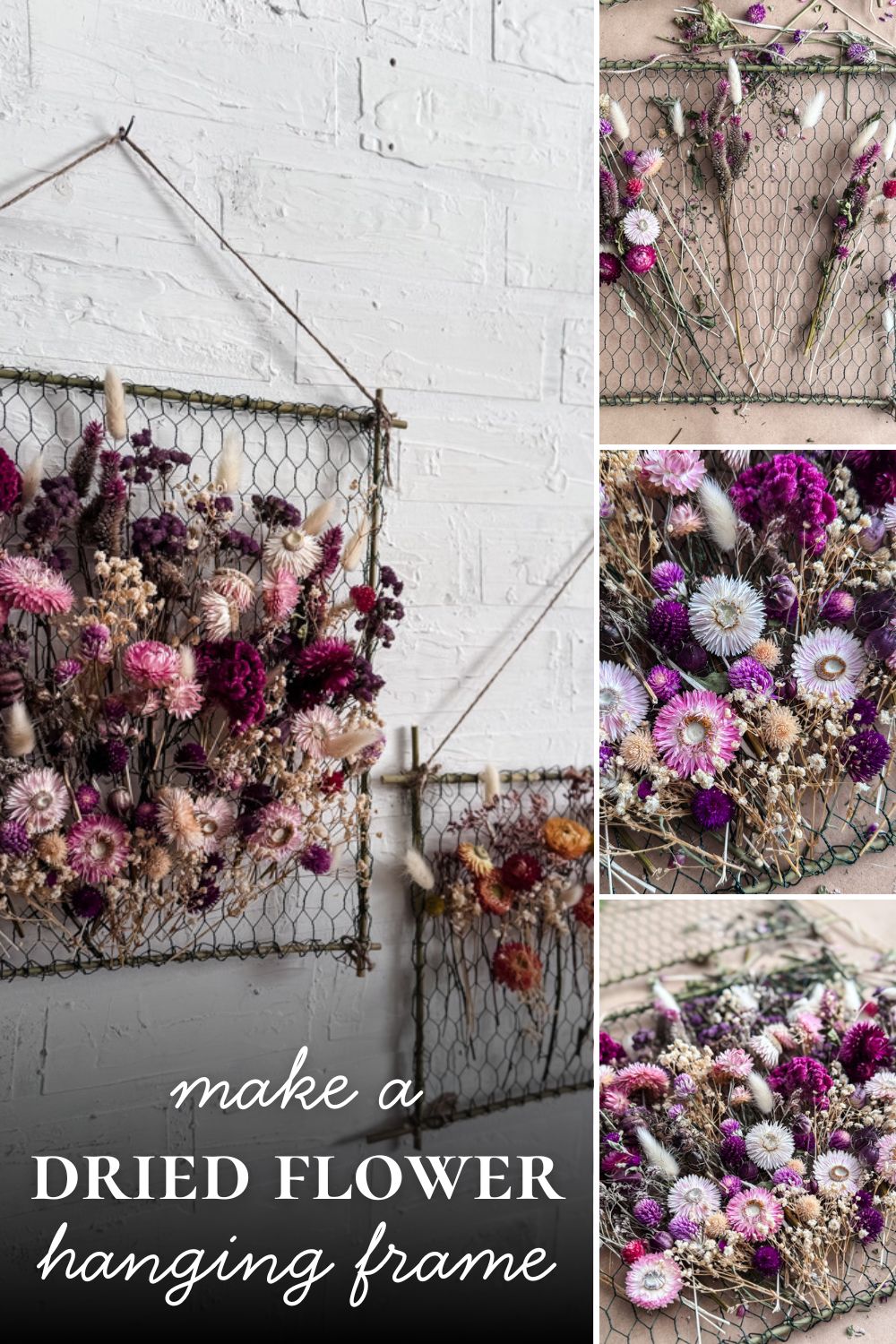 Make A Dried Flower Hanging Frame (Budget Smart DIY) - Cottage On ...